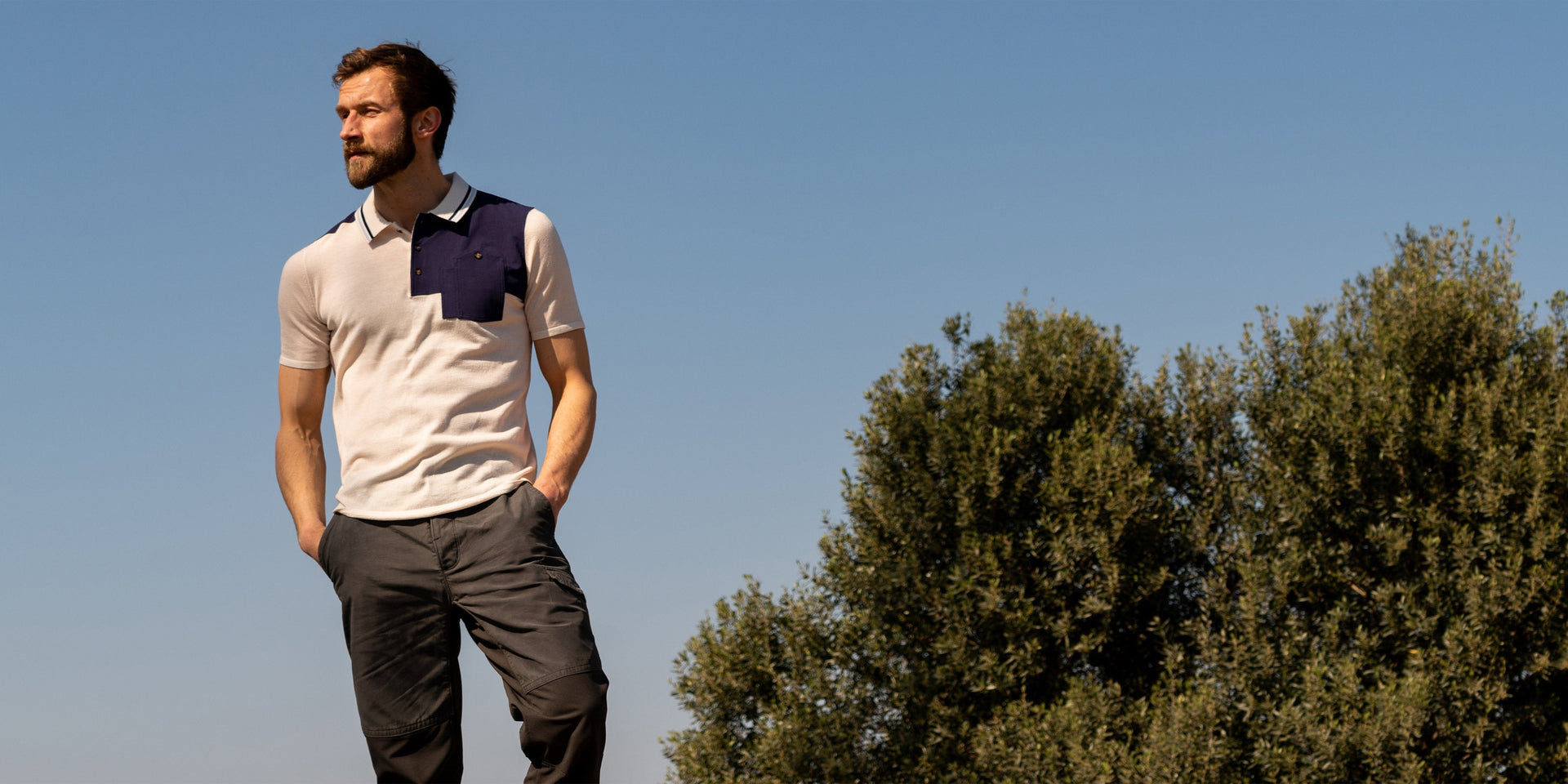 Men's Lightweight Merino Polo Shirt Inspired by Ski Touring – Alps & Meters