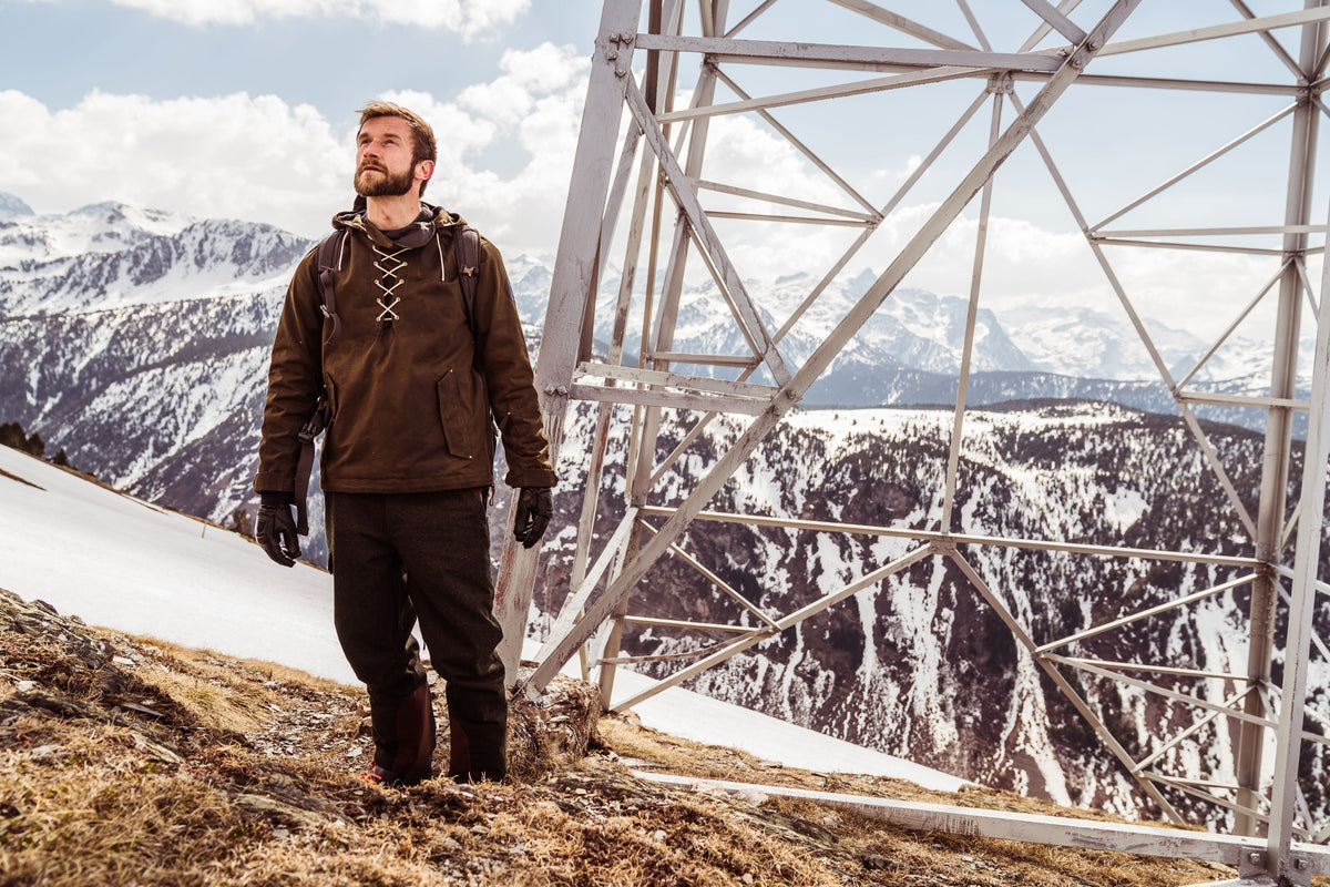 Men's Anorak Jacket - Waxed Canvas Pullover | Alps & Meters