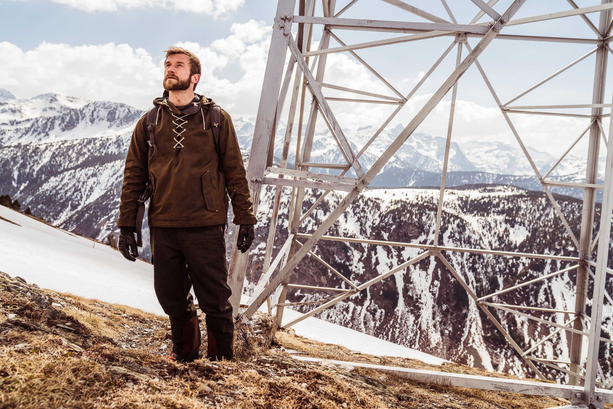 Men's Anorak Jacket - Waxed Canvas Pullover | Alps & Meters