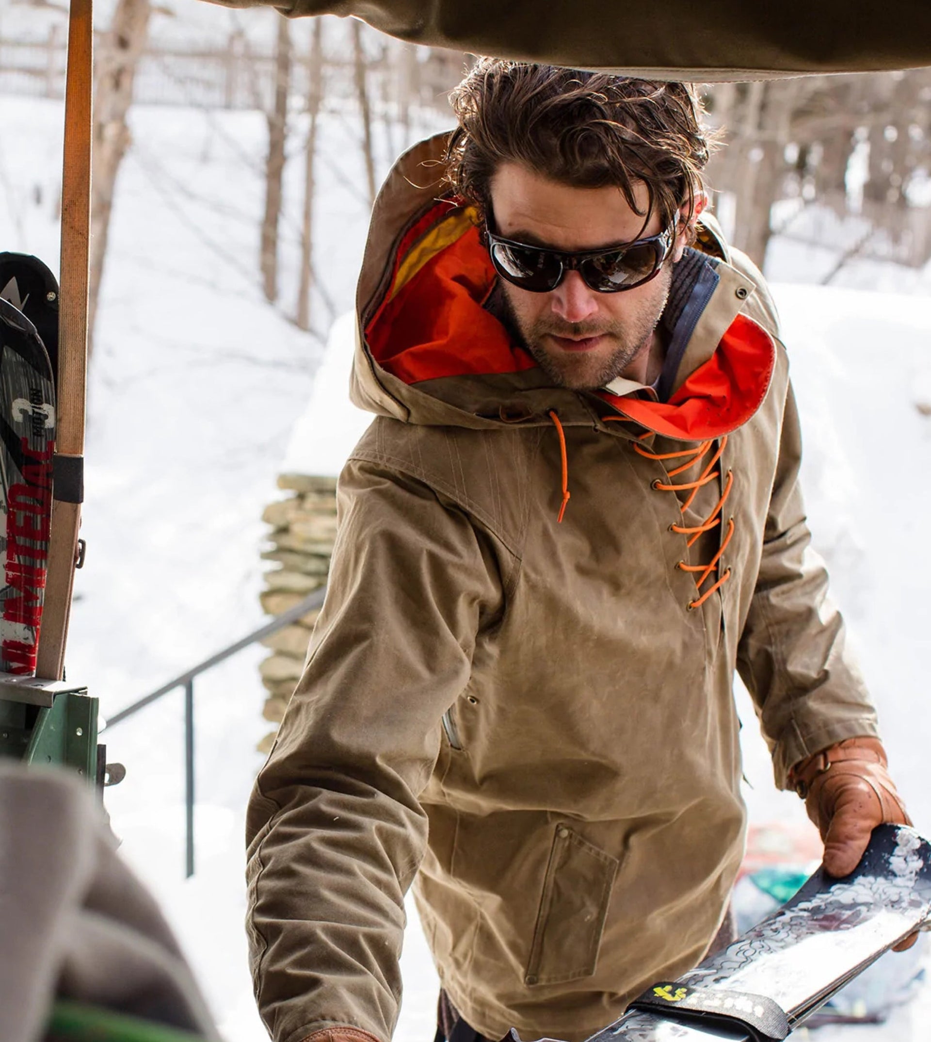 Men's Anorak Jacket - Waxed Canvas Pullover | Alps & Meters