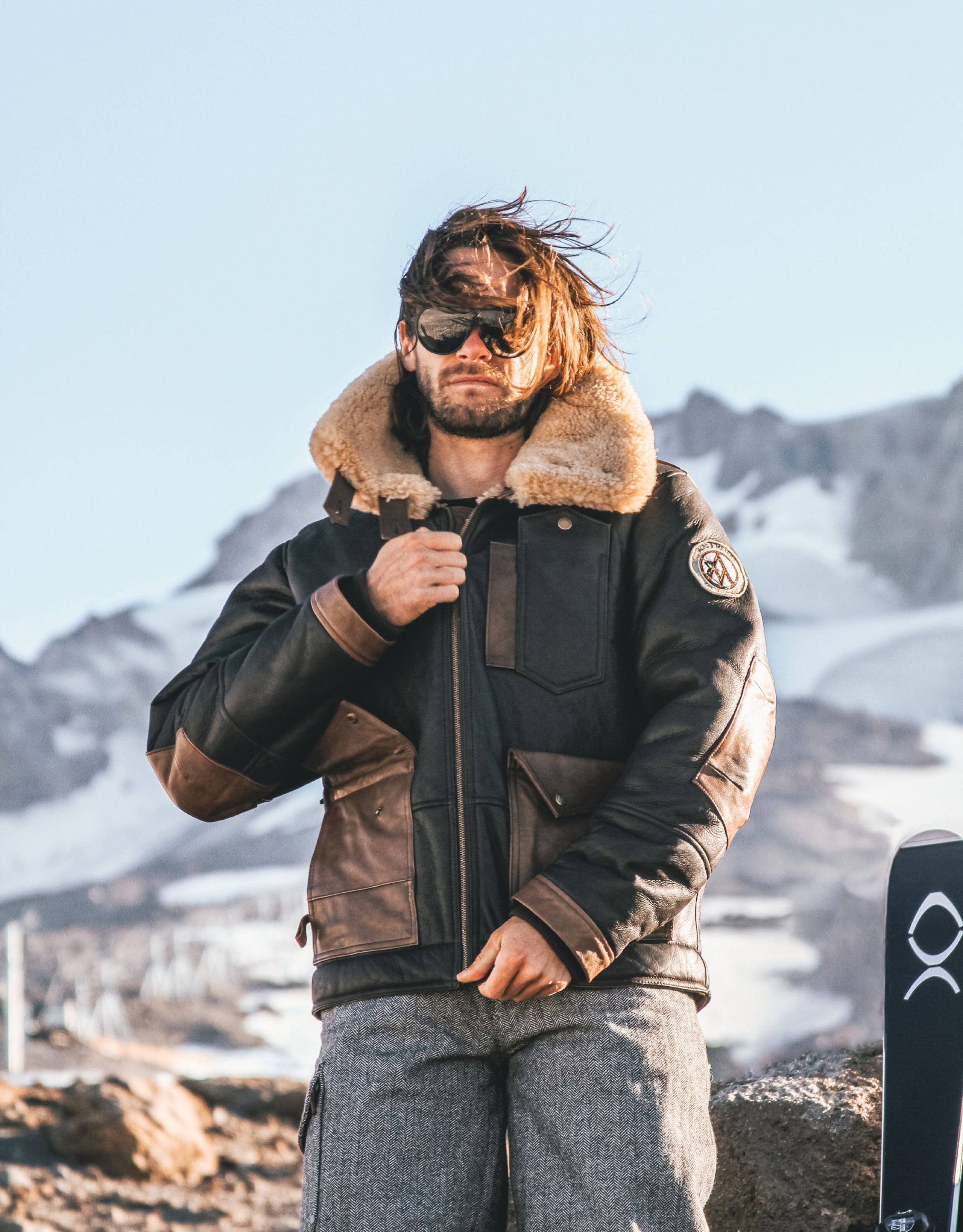 Men's Alpine Shearling Leather Jacket – Alps & Meters