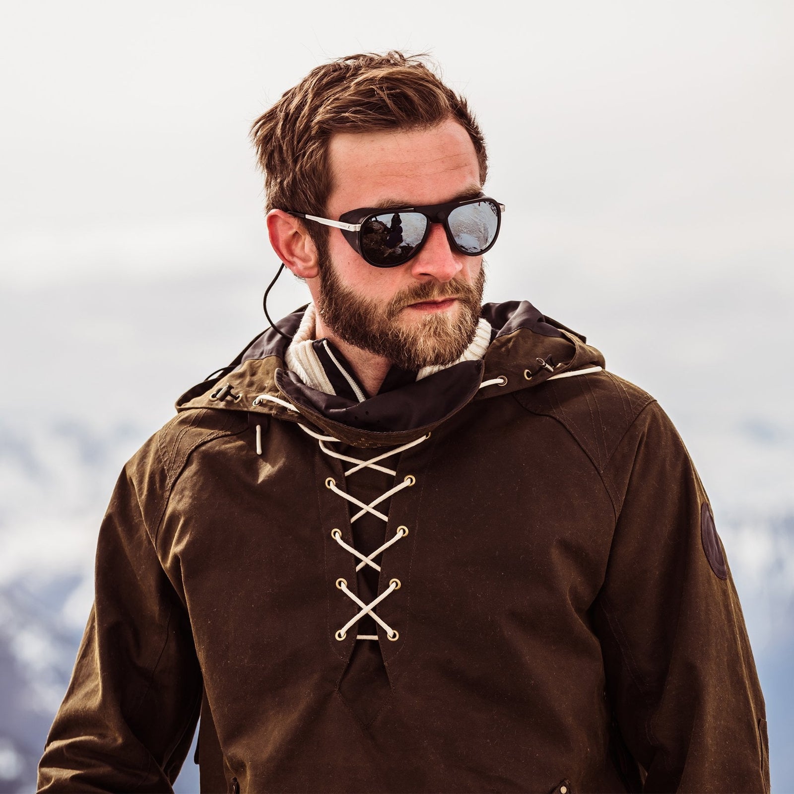 Men's Anorak Jacket - Waxed Canvas Pullover | Alps & Meters